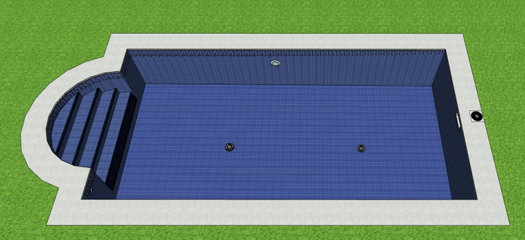 Plunge Pool / Cocktail Pool – 20′ x 10′ plus Architectural (6m x 3m ...